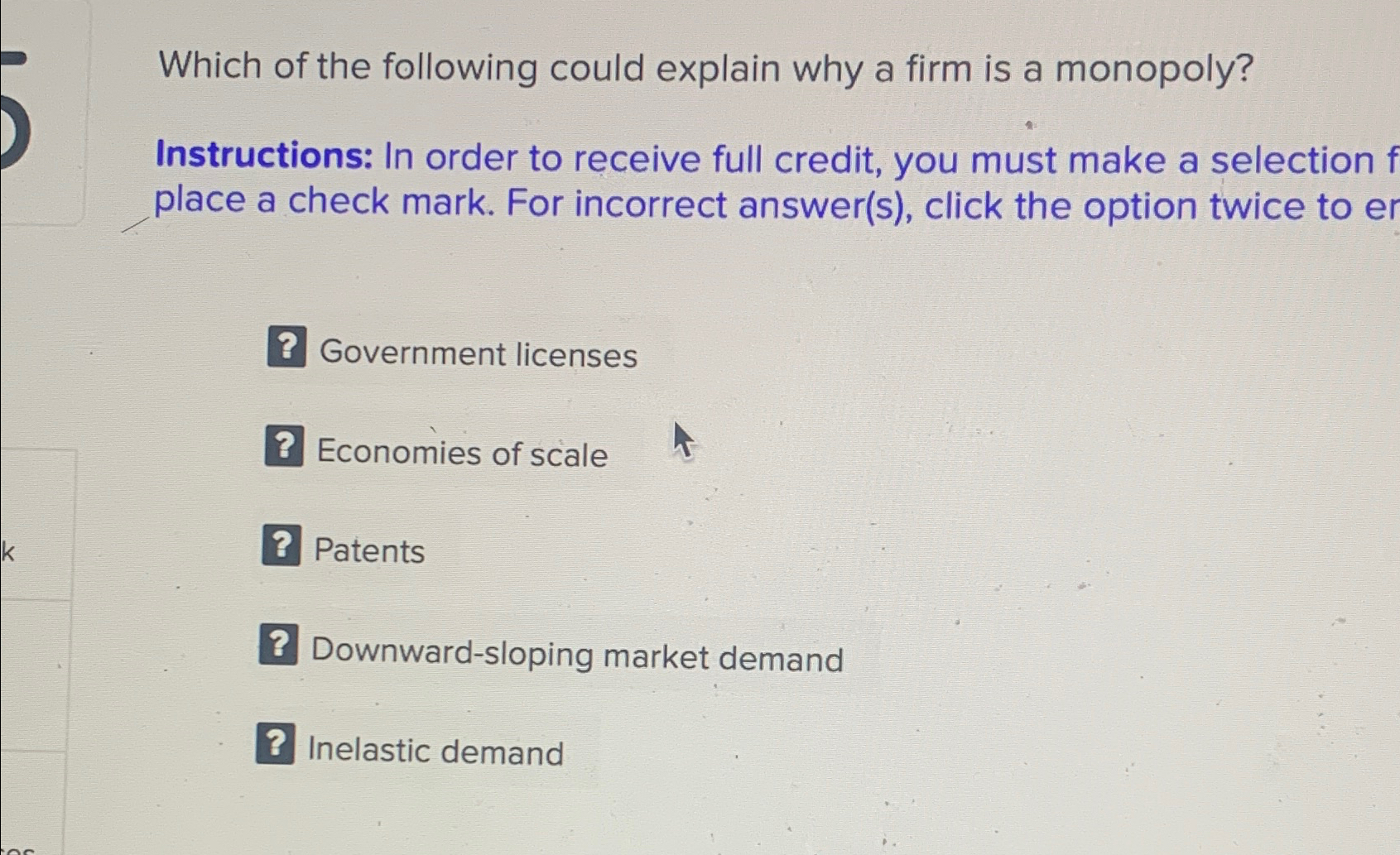 Solved Which of the following could explain why a firm is a | Chegg.com