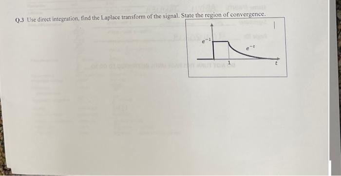 Solved Q.3 Use direct integration, find the Laplace | Chegg.com