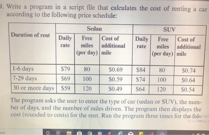 Solved 9 Write A Program In A Script File That Calculates 0814