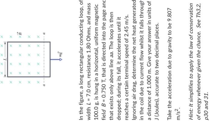 Solved In The Figure A Long Rectangular Conducting Loop Of 