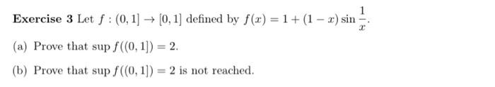 Solved Exercise 3 Let F 0 1]→[0 1] Defined By