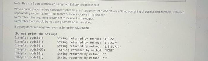 Solved Note-This is a 2 part exam taken using both ZyBook | Chegg.com