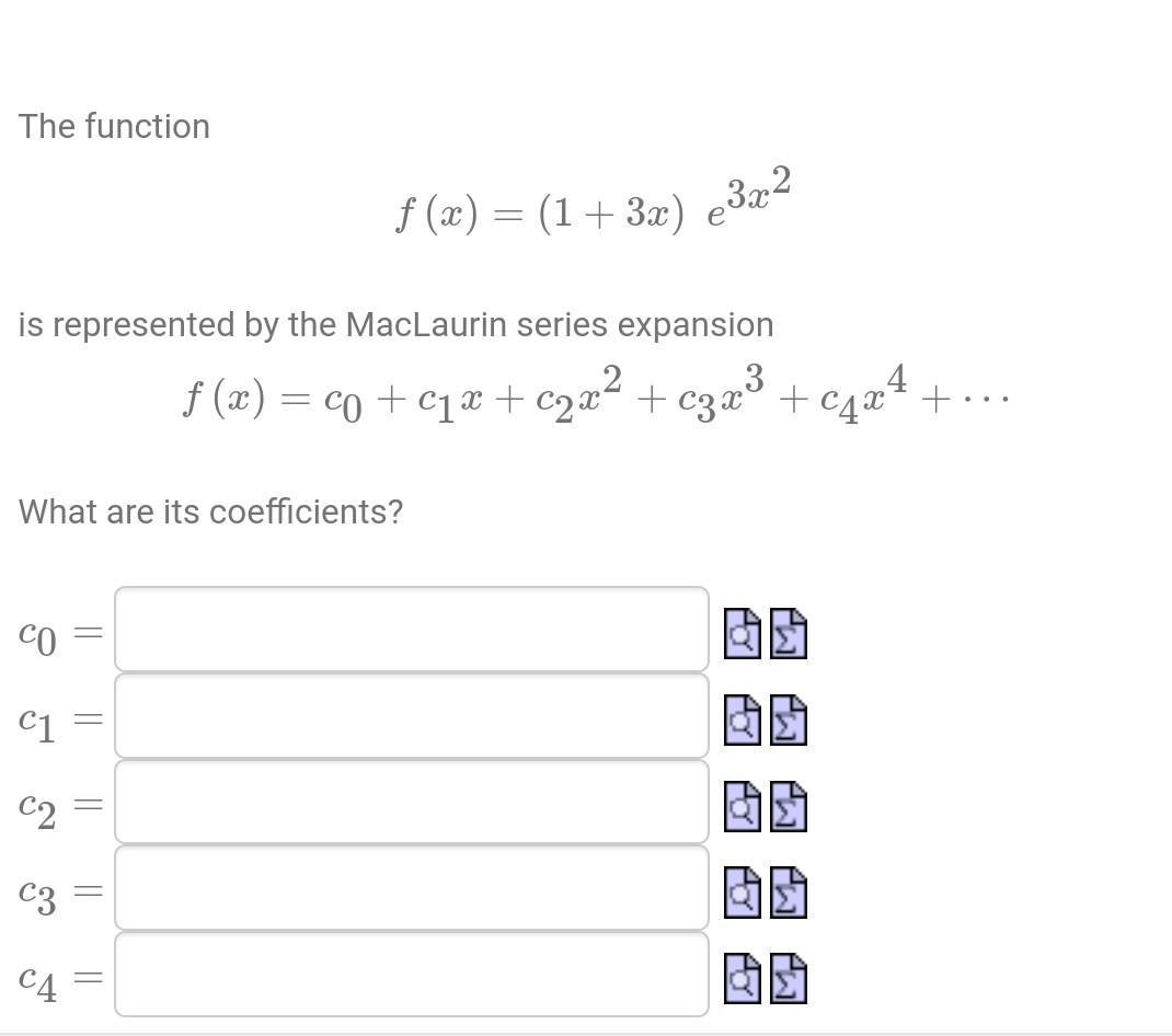 Solved The function f(x) = (1 + 3x) e3x2 is represented by | Chegg.com