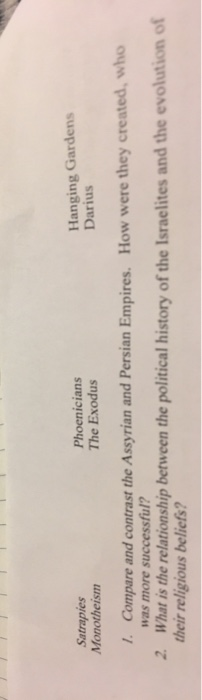 1 . Compare and contrast the Assyrian and Persian | Chegg.com