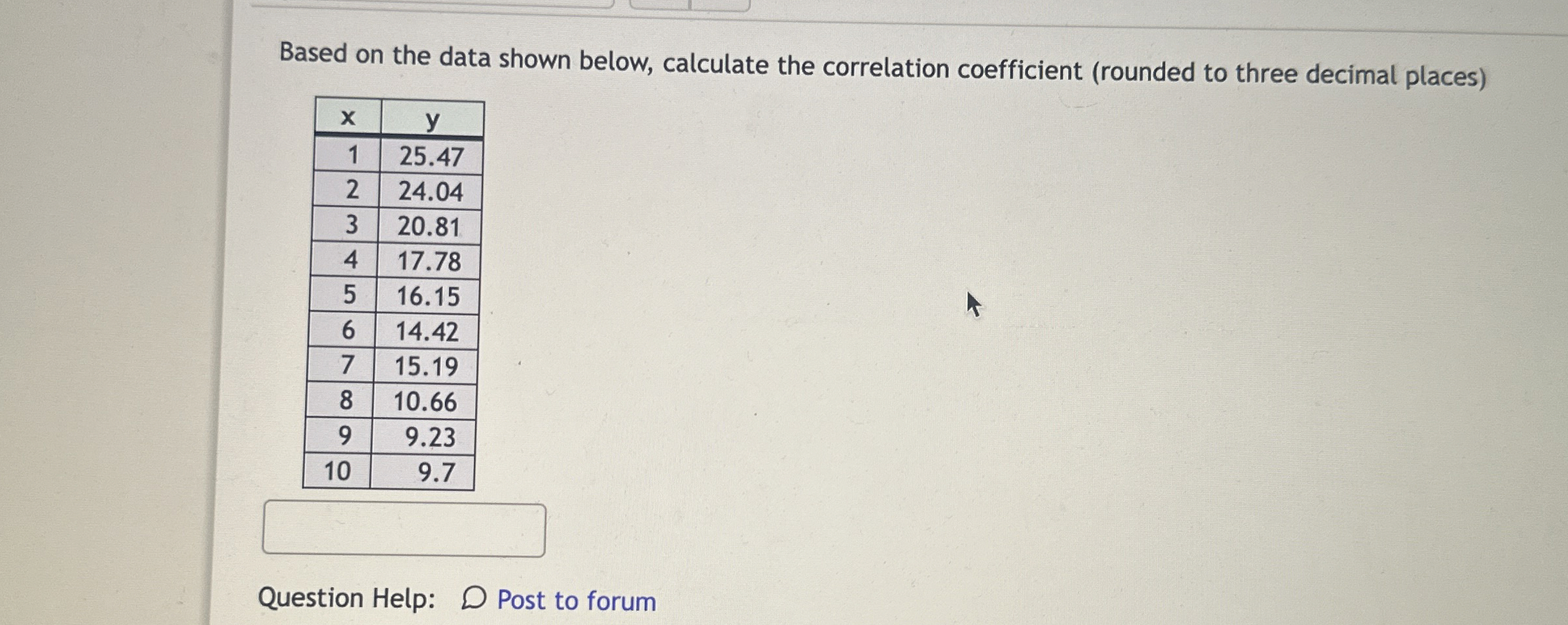 Solved Based on the data shown below, calculate the | Chegg.com