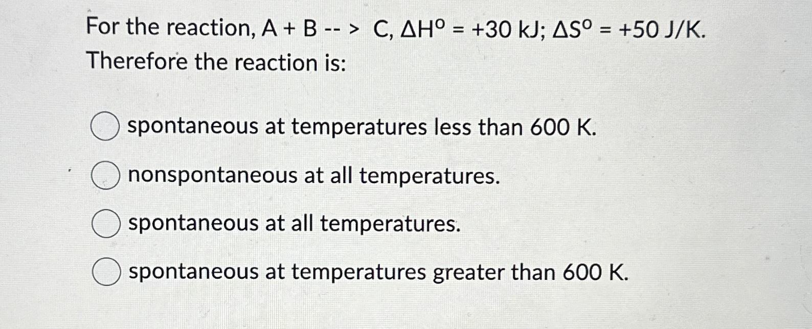 Solved For the reaction, | Chegg.com