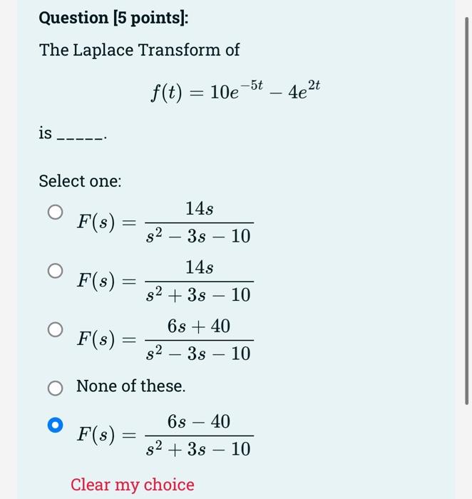Solved Question [5 points]: By using the method of variation | Chegg.com