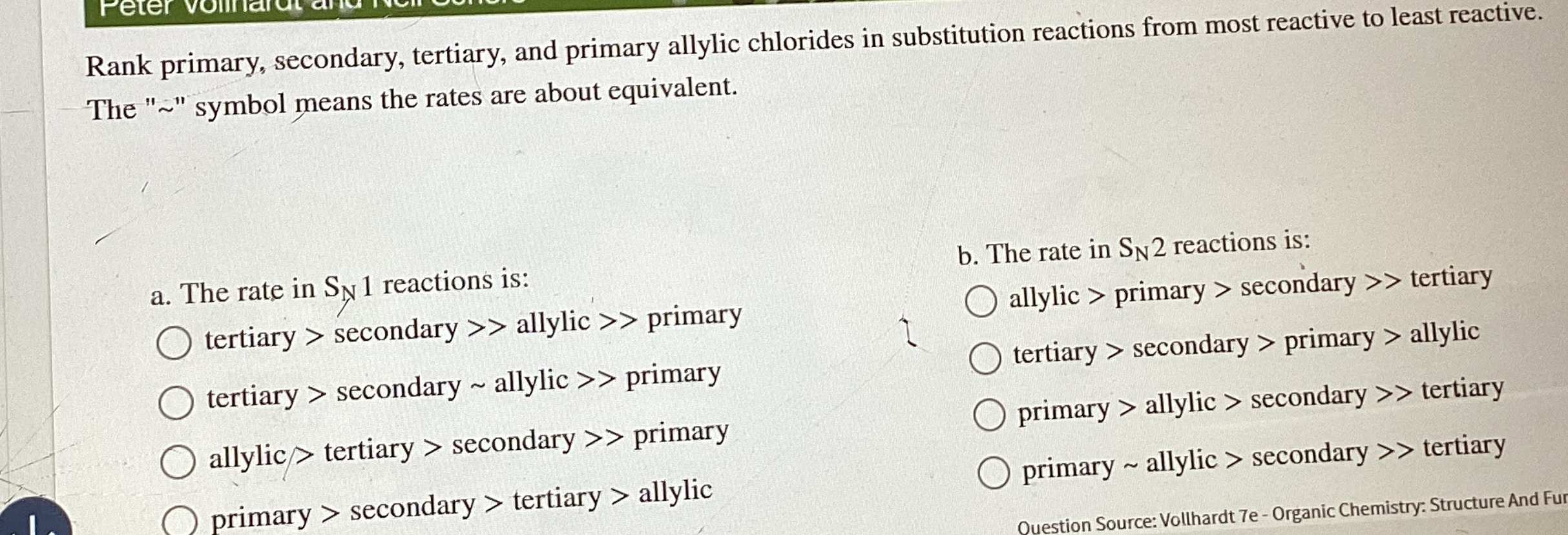 Solved Rank primary, secondary, ﻿tertiary, and primary | Chegg.com