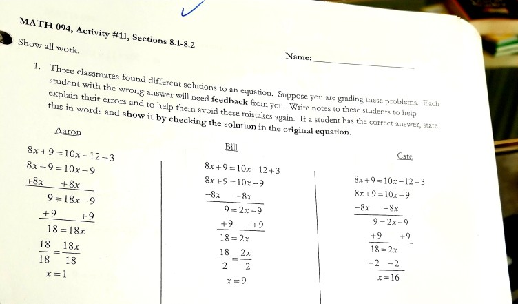 Solved MATH 094, Activity #11, Sections 8.1-8.2 Show all | Chegg.com