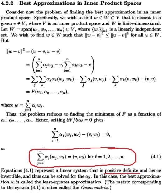 Solved 4.2.2 Best Approximations in Inner Product Spaces | Chegg.com