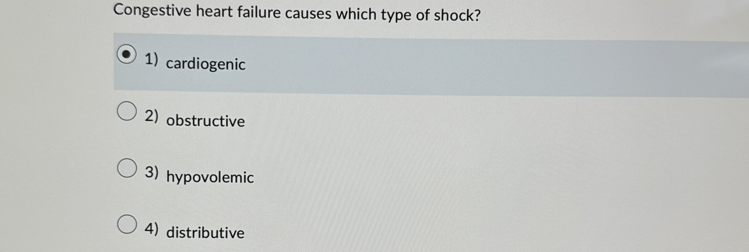 Solved Congestive heart failure causes which type of | Chegg.com
