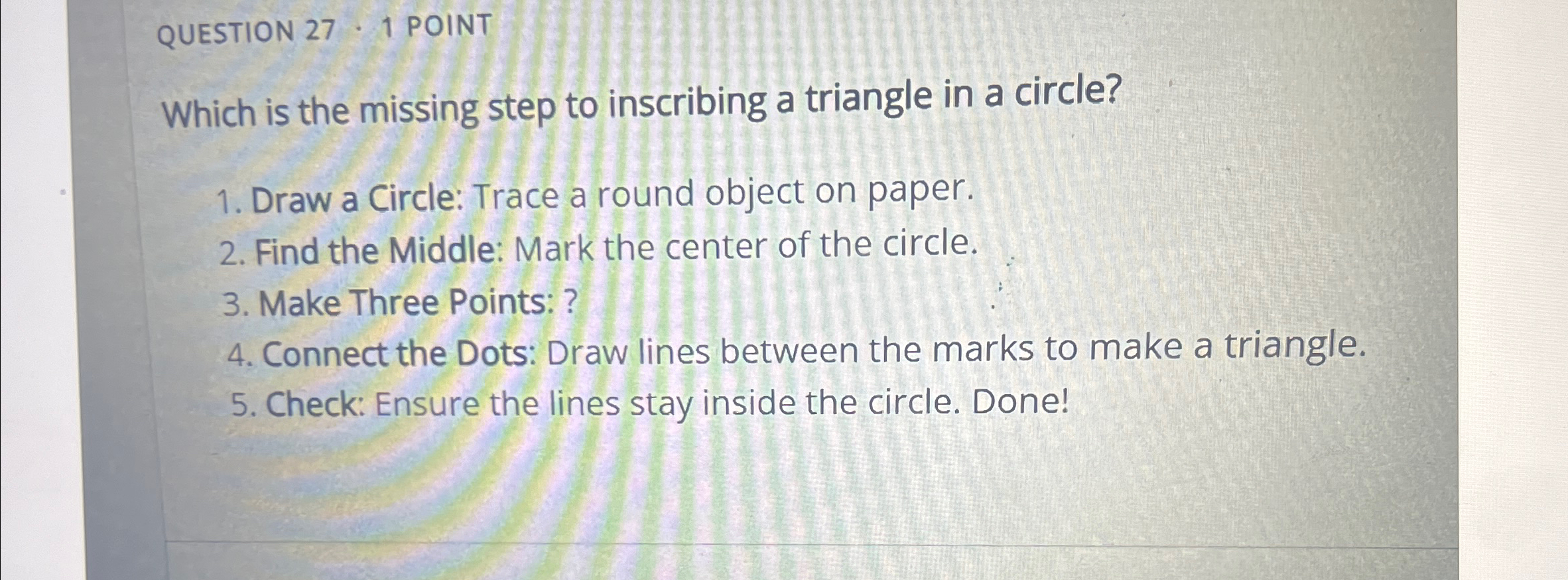 Solved QUESTION 27*1 POINTWhich is the missing step to | Chegg.com Solved QUESTION 27*1 POINTWhich is the missing step to | Chegg.com