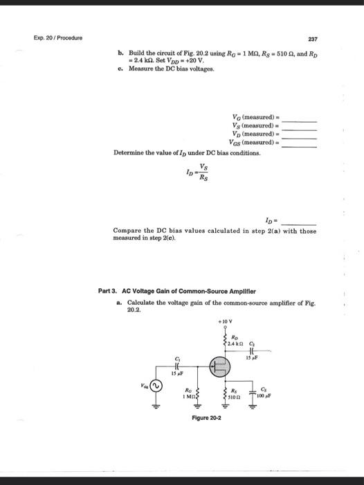Solved b. Build the circuit of Fig. 20.2 using | Chegg.com