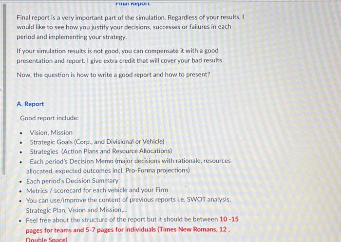 Please help me write a report about my mission | Chegg.com