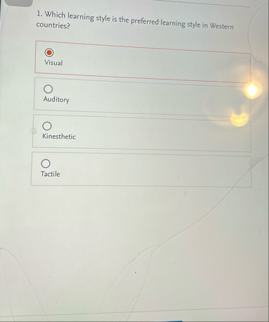 Solved Which learning style is the preferred learning style | Chegg.com