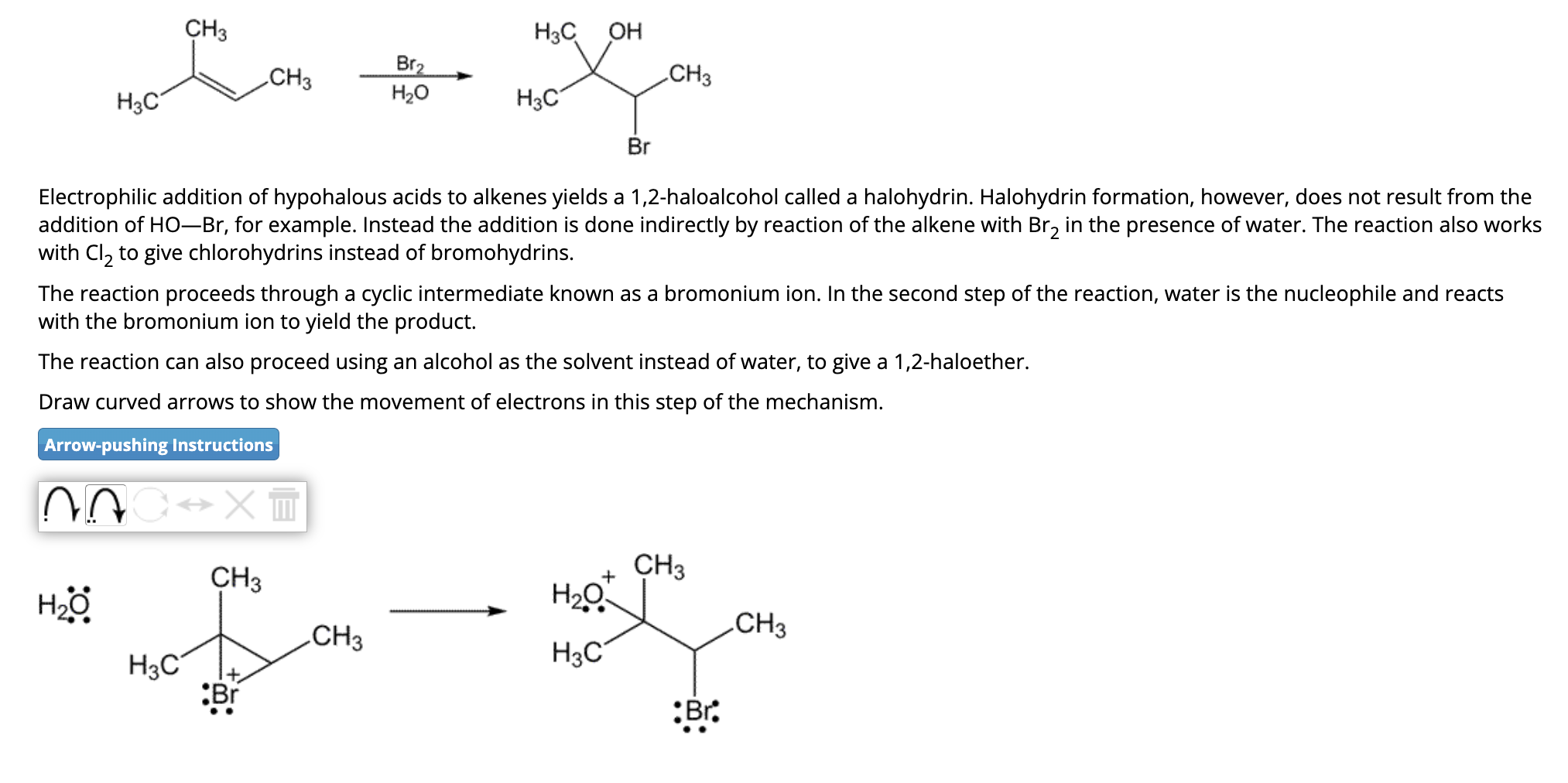 Solved Electrophilic addition of hypohalous acids to alkenes | Chegg.com