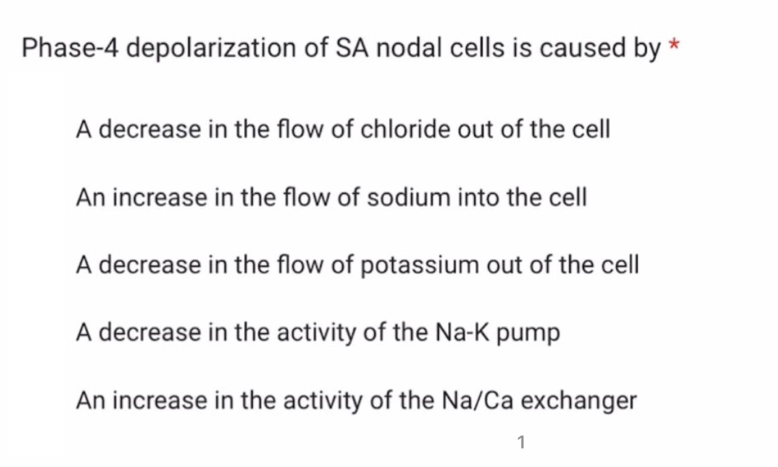 Solved Phase 4 ﻿depolarization Of Sa Nodal Cells Is Caused