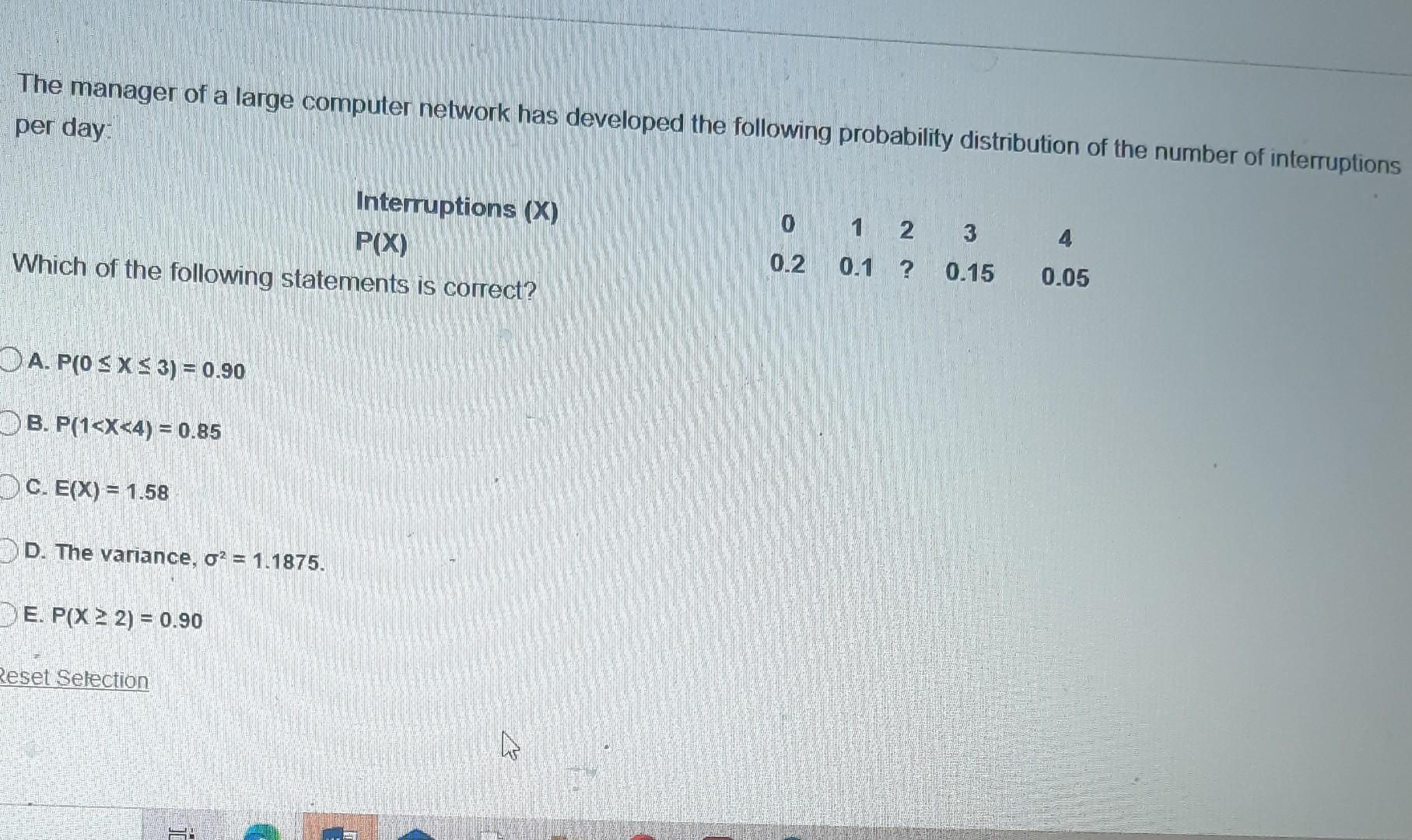 Solved The manager of a large computer network has developed | Chegg.com