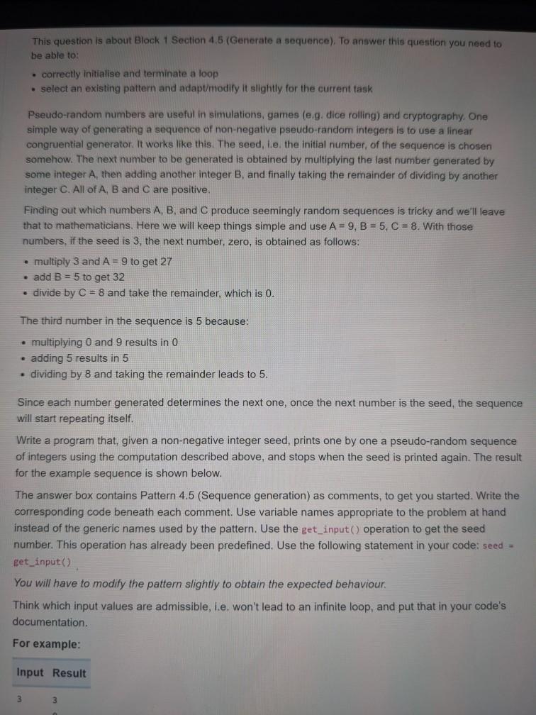 Solved This ion Is About Block 1 Section 4 5 Gener