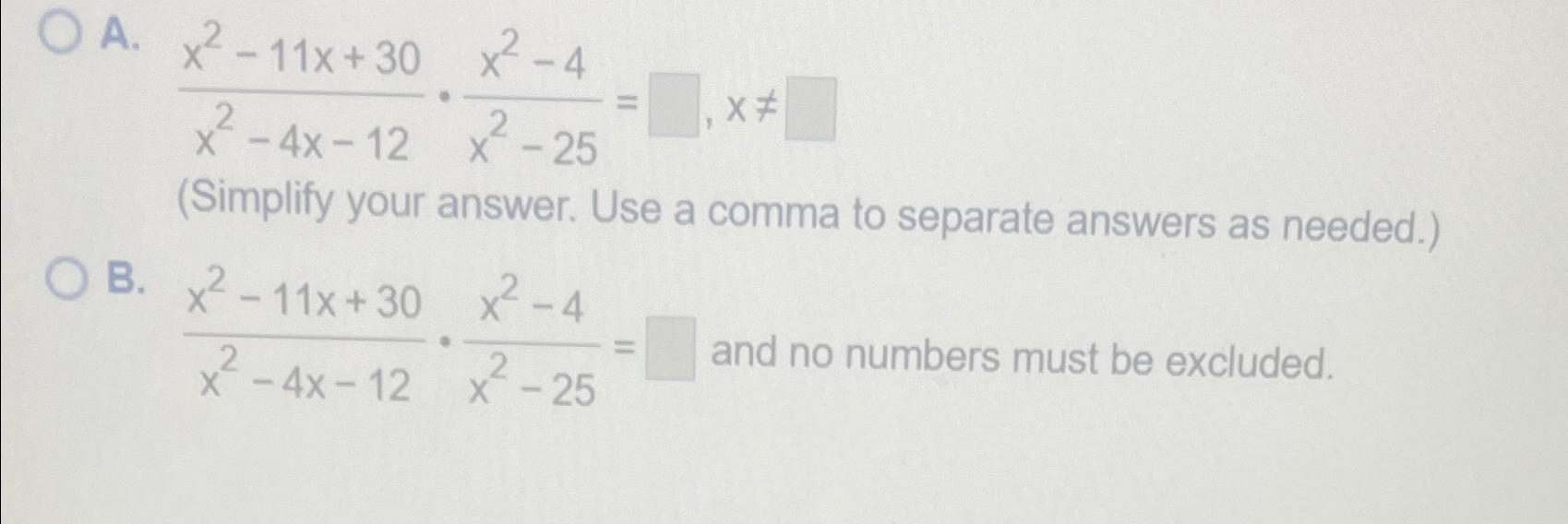 Solved (Simplify your answer. Use a comma to separate | Chegg.com