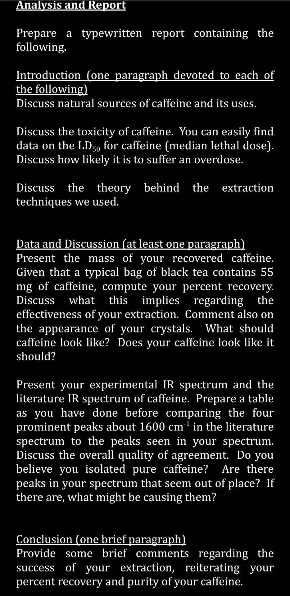 Solved Analysis and Report Prepare a typewritten report | Chegg.com