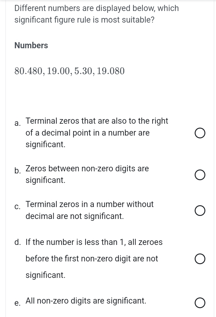 Different numbers are displayed below, which | Chegg.com