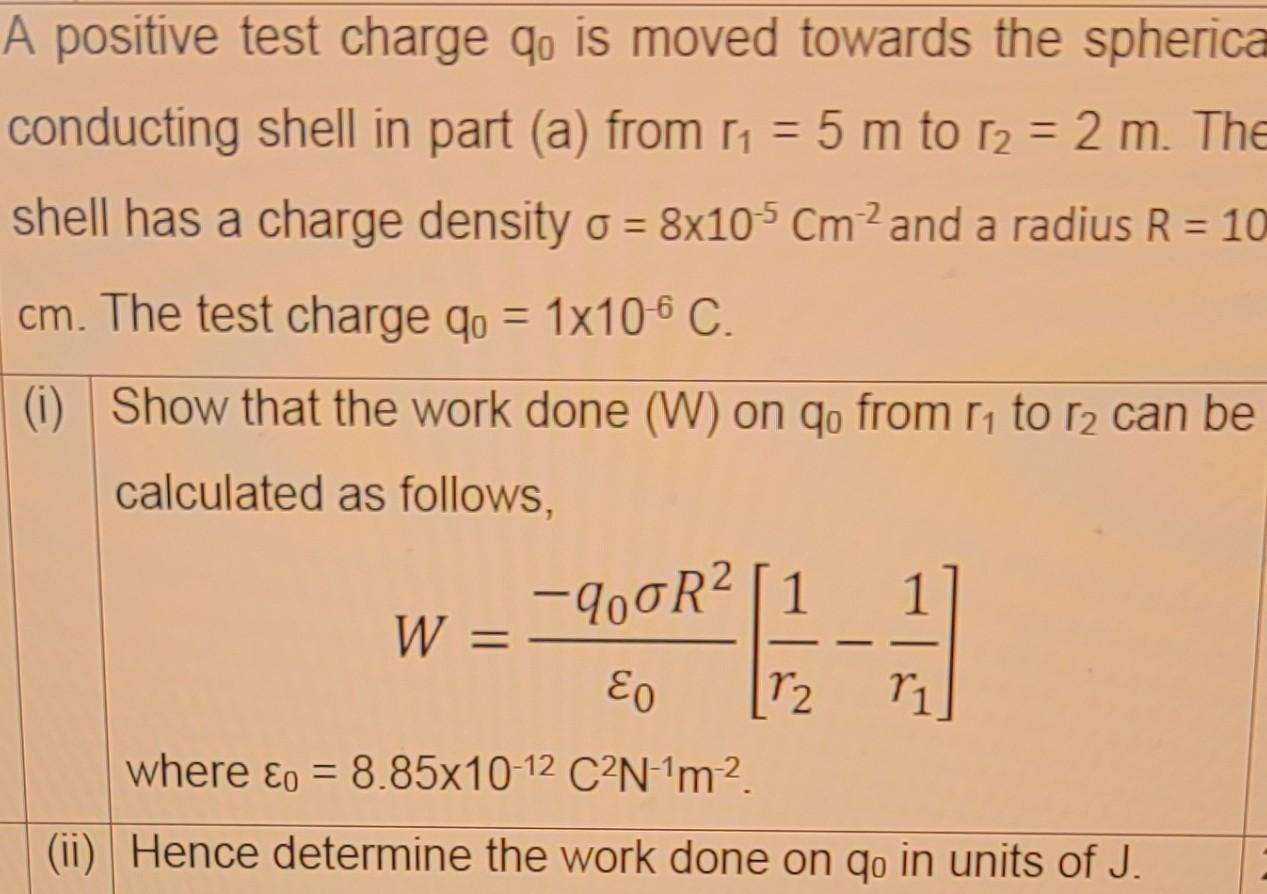 Solved A positive test charge q0 is moved towards the | Chegg.com