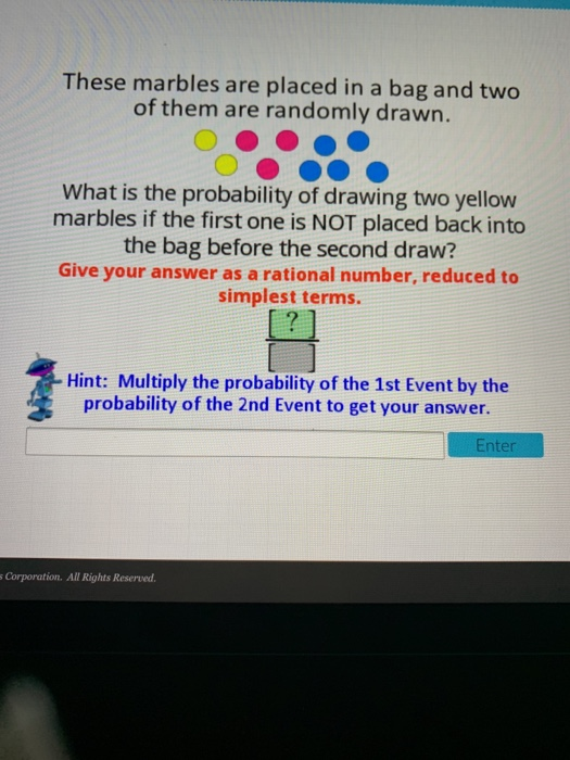 Solved These marbles are placed in a bag and two of them are | Chegg.com