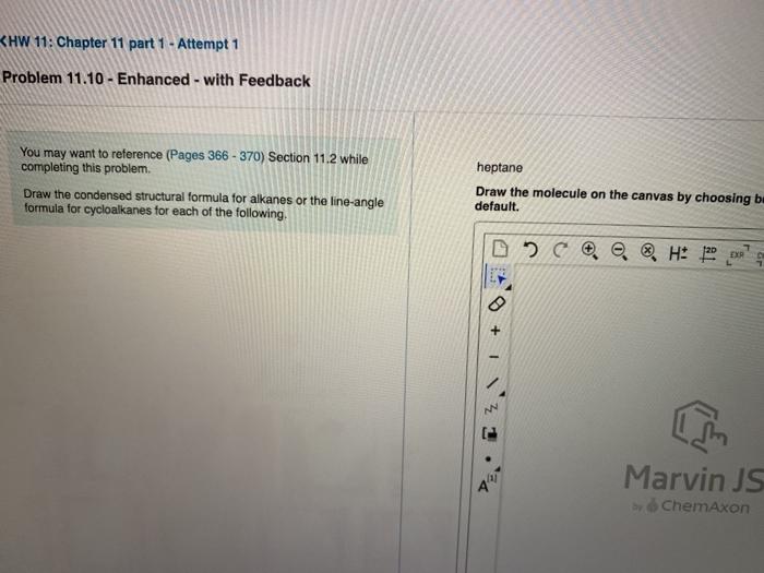 Solved KHW 11: Chapter 11 part 1 - Attempt 1 Problem 11.10 - | Chegg.com