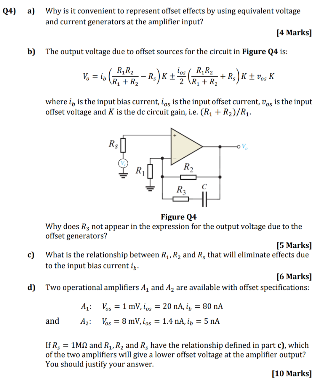 Solved Q4) a) Why is it convenient to represent offset | Chegg.com