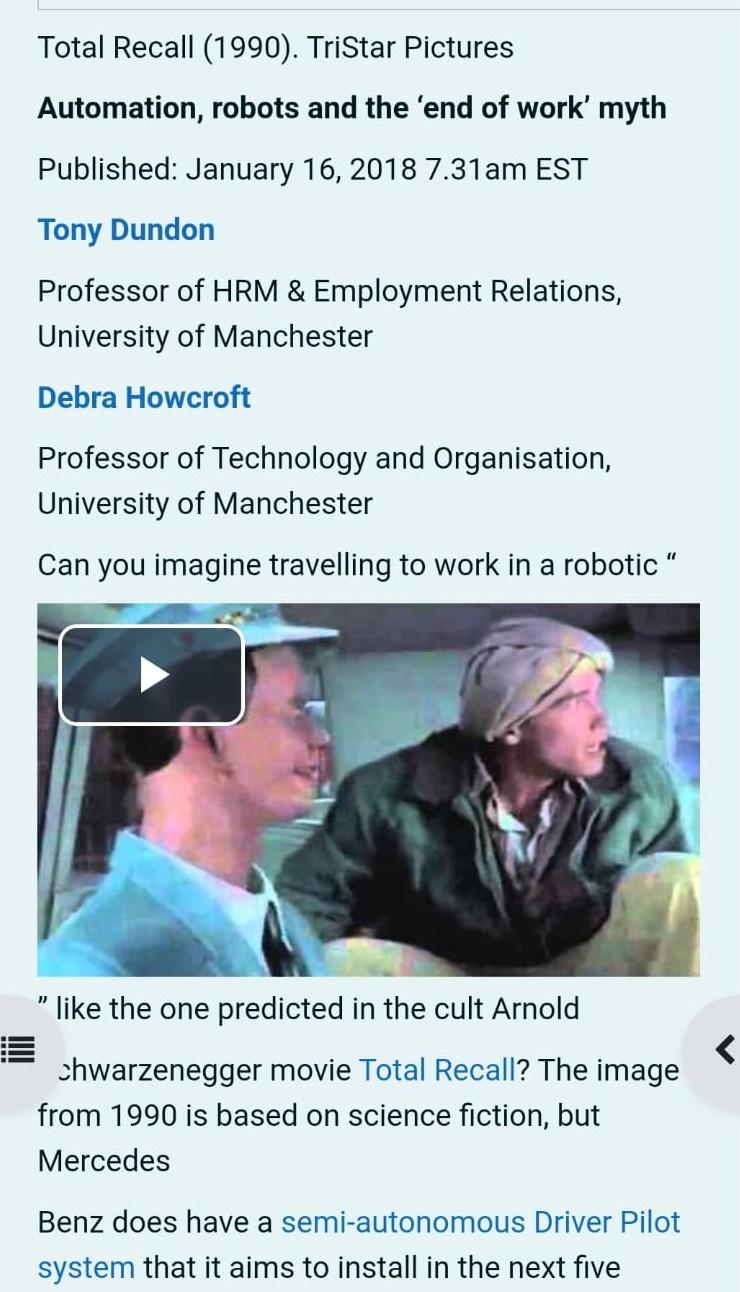 Total Recall (1990). TriStar Pictures Automation, | Chegg.com