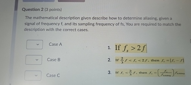 Solved Question 2 (3 ﻿points)The mathematical description | Chegg.com
