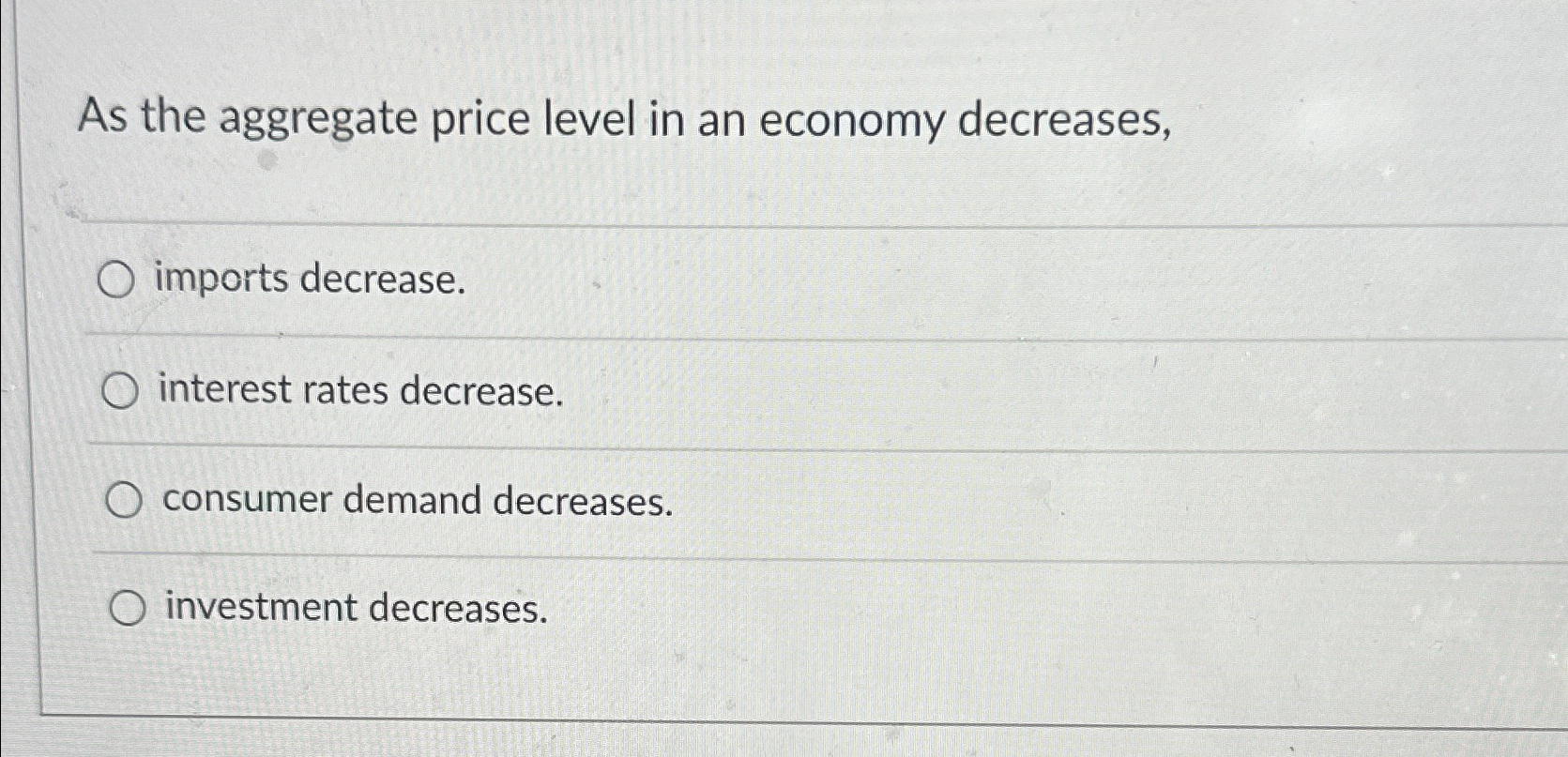 Solved As the aggregate price level in an economy | Chegg.com