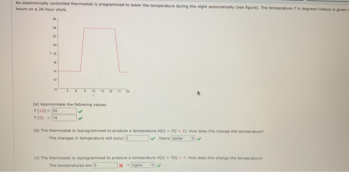 Solved An electronically controlled thermostat is programmed | Chegg.com