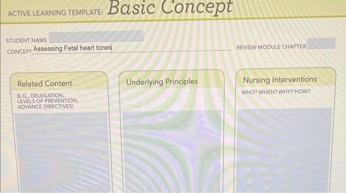Solved active learning template: Basic Concept STUDENT NAME | Chegg.com