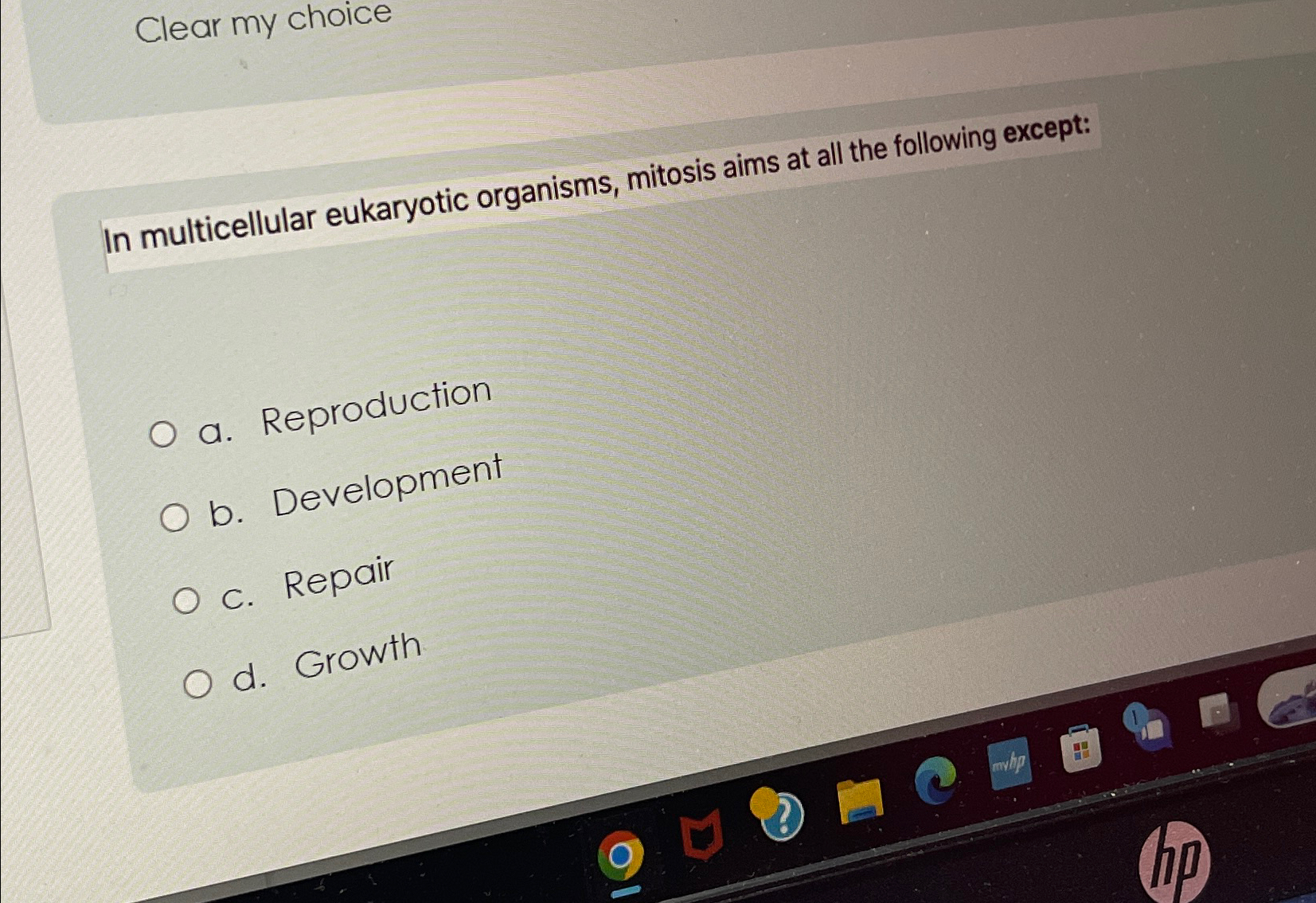 Solved Clear my choiceIn multicellular eukaryotic organisms, | Chegg.com