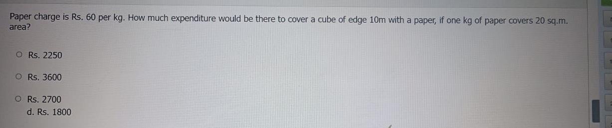 Solved Paper charge is Rs. 60 ﻿per kg. ﻿How much expenditure | Chegg.com
