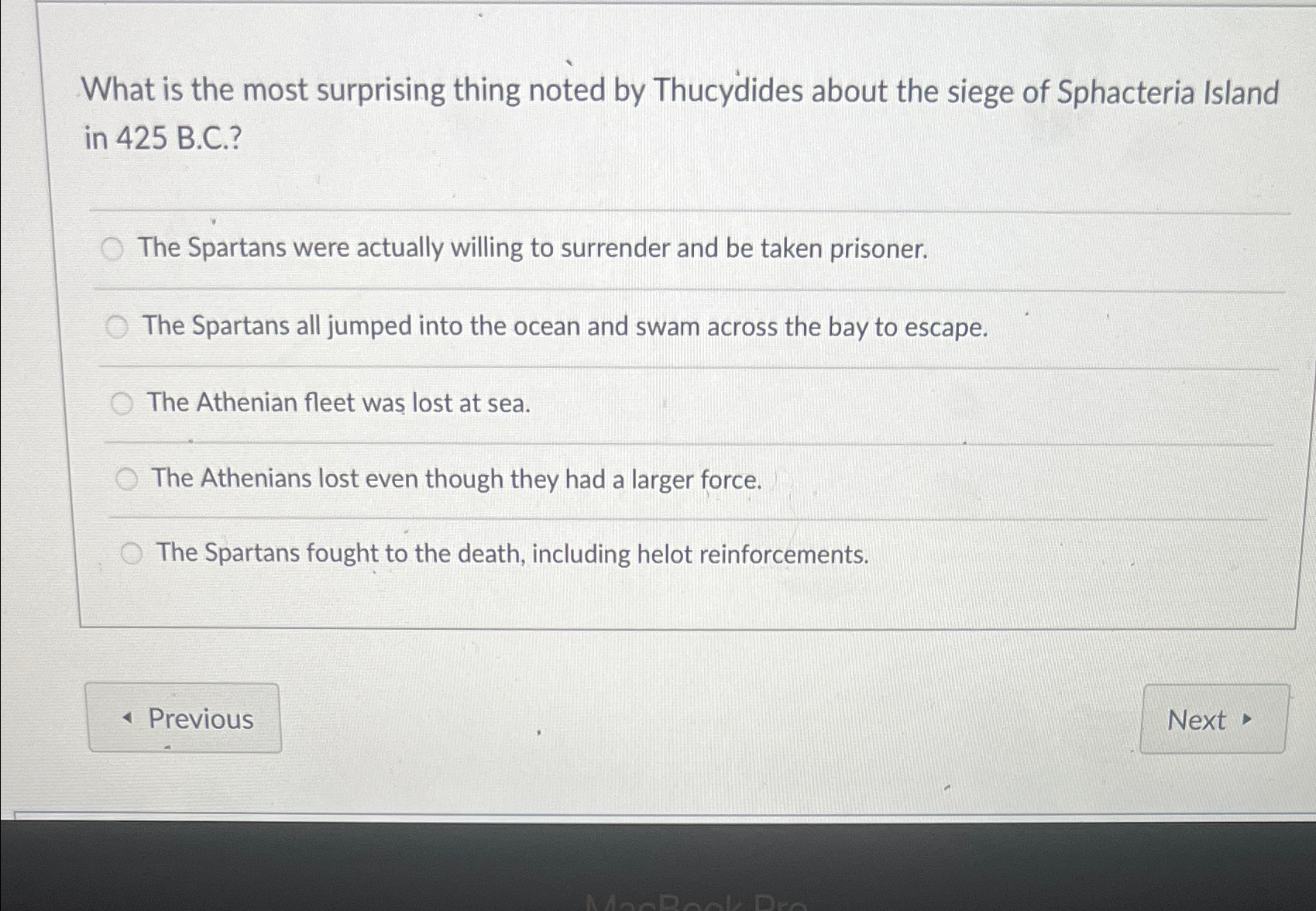 Solved What is the most surprising thing noted by Thucydides | Chegg.com