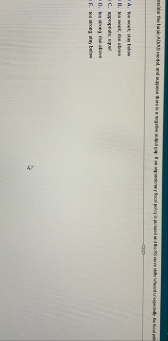 Solved onsider the basic AD/AS model, and suppose there is a | Chegg.com