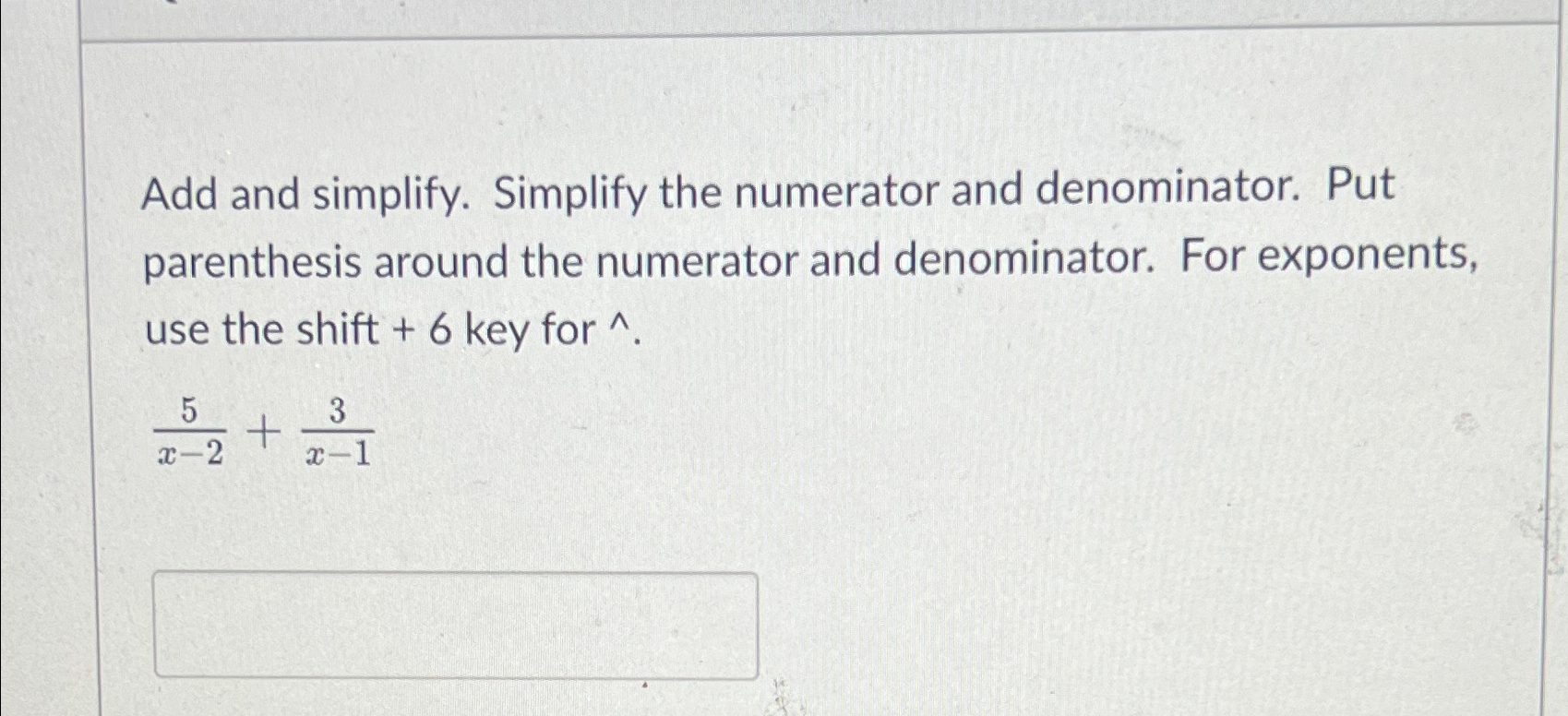 Solved Add and simplify. Simplify the numerator and | Chegg.com