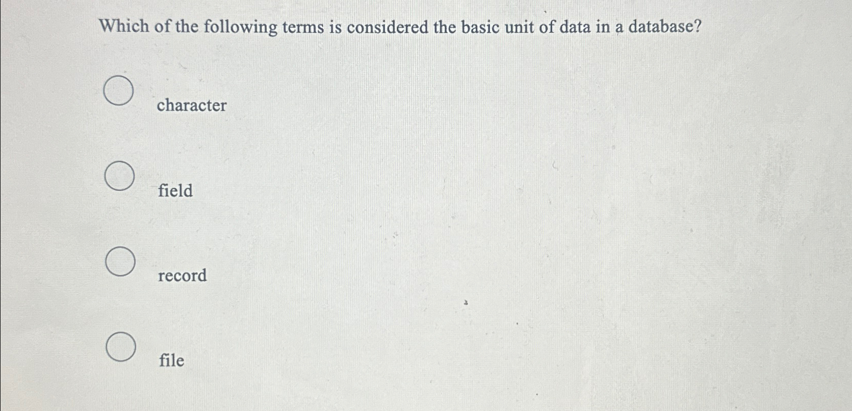 Solved Which of the following terms is considered the basic | Chegg.com