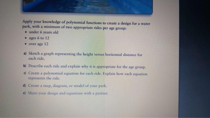 Solved Apply your knowledge of polynomial functions to | Chegg.com