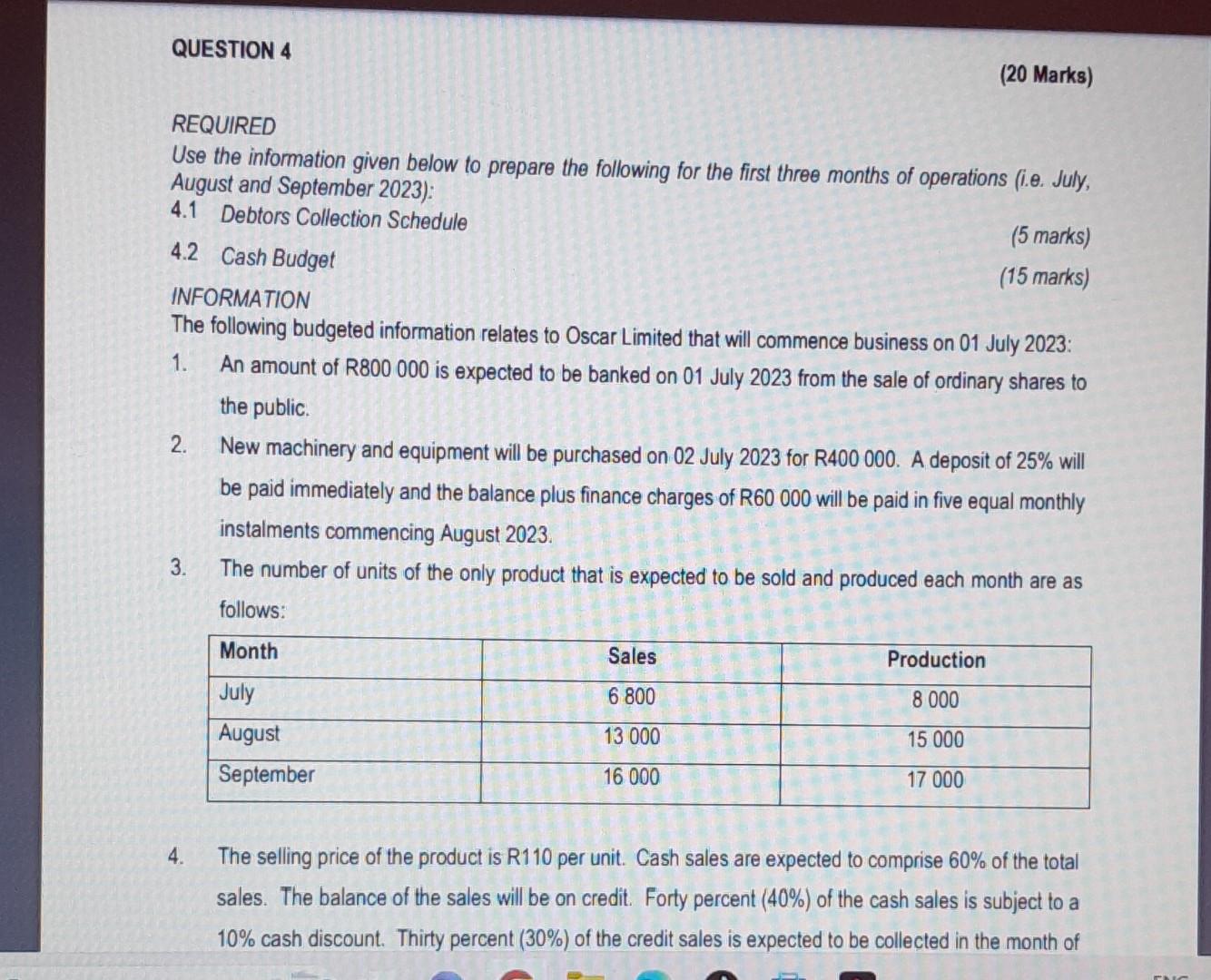 Solved REQUIRED Use the information given below to prepare | Chegg.com