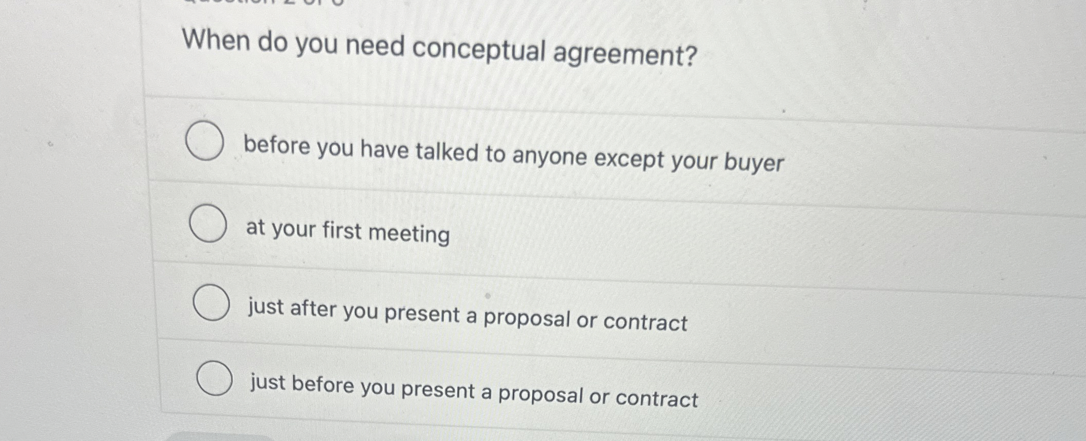Solved When do you need conceptual agreement?before you have | Chegg.com