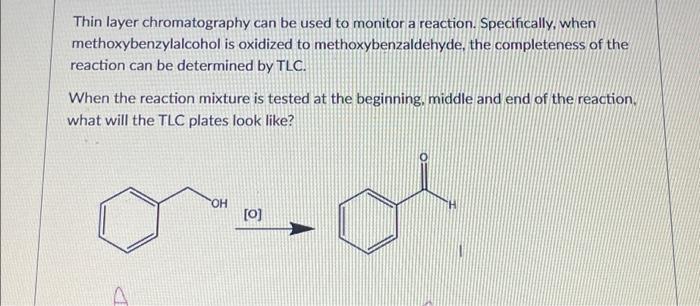 Solved Thin layer chromatography can be used to monitor a | Chegg.com