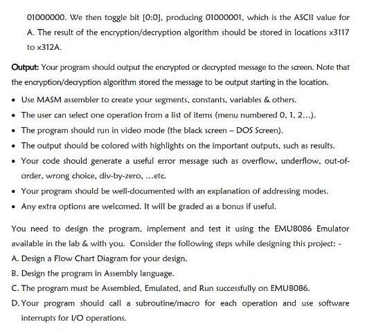 Solved please attach the code assembly language 8086 | Chegg.com