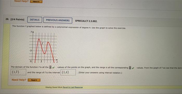 Solved The Function F Graphed Below Is Defined By A