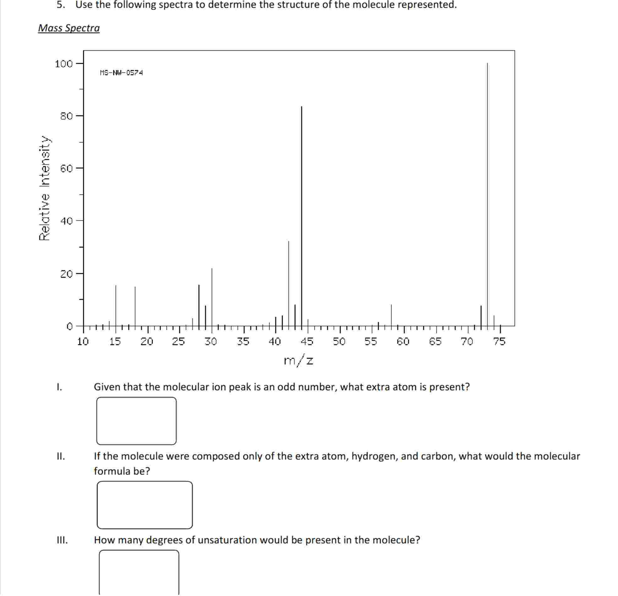 Solved 5. ﻿Use the following spectra to ﻿determine the | Chegg.com