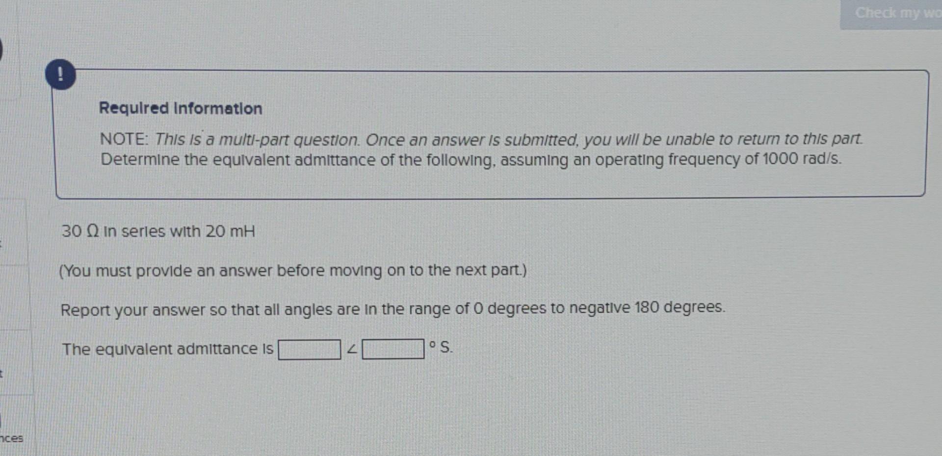 Solved Required Information NOTE: This is a multi-part | Chegg.com