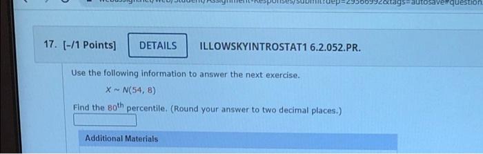 Solved 17. [-/1 Points] DETAILS ILLOWSKYINTROSTAT1 | Chegg.com